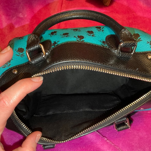 Coach | Bags | Coach Turquoise Floral Satchel | Poshmark